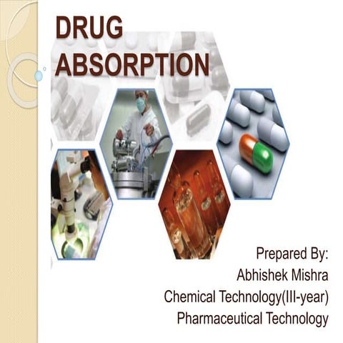 Drug absorption (m e) | PPTX