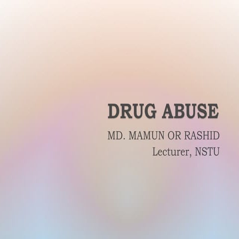 Drug abuse | PPT
