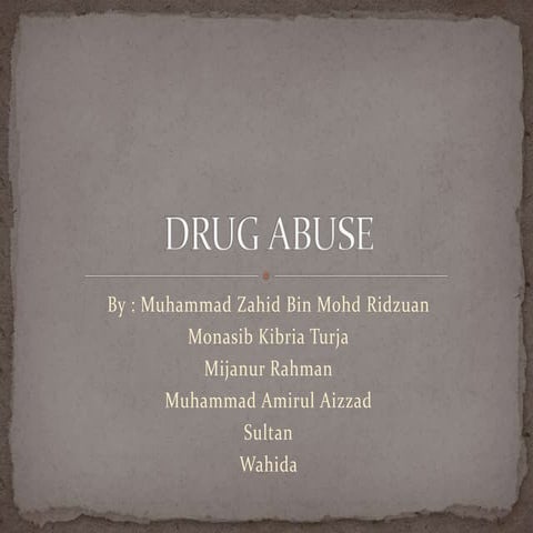 Drug abuse. [downloaded with 1st browser] (1) | PPT