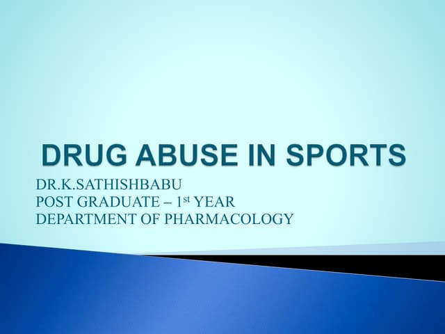 GCSE PE Revision: Drugs in sport | PPTX