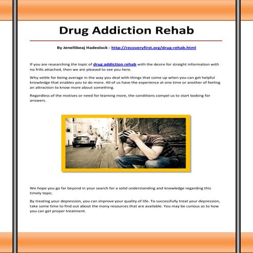 Drug addiction rehab | PDF