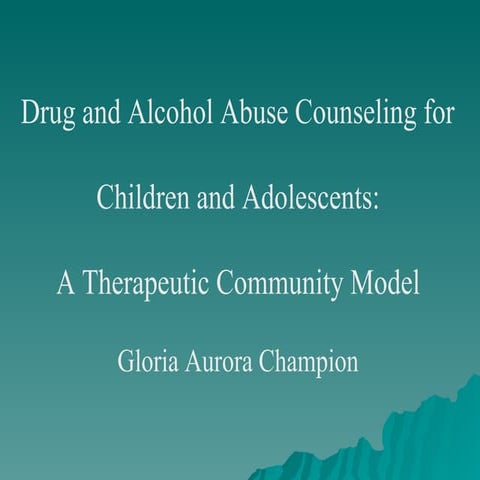 Drug and alcohol abuse counseling | PPT
