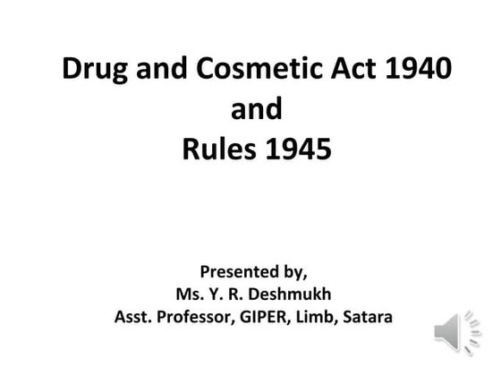 manufacture of drugs - License. Drugs and cosmetic act 1940 and rules ...