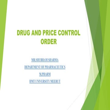 Drug and price controle order | PPTX