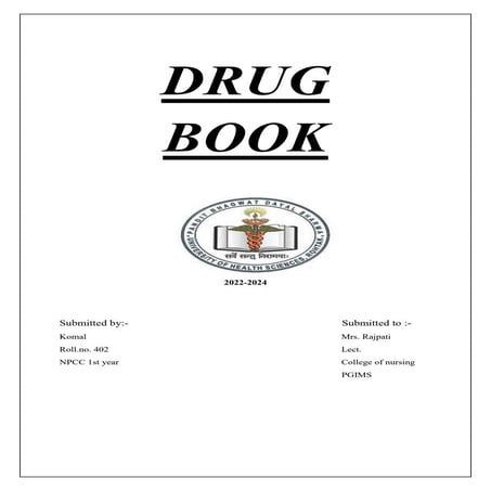 drug book in critical care nursing .docx
