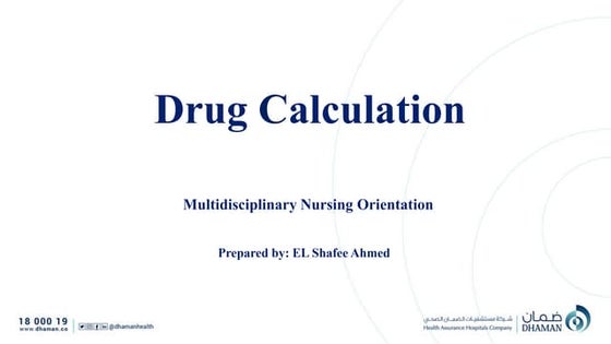 Drug dose calculations | PPT
