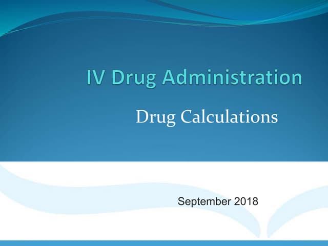 Drug calculation & Dilution | PPTX