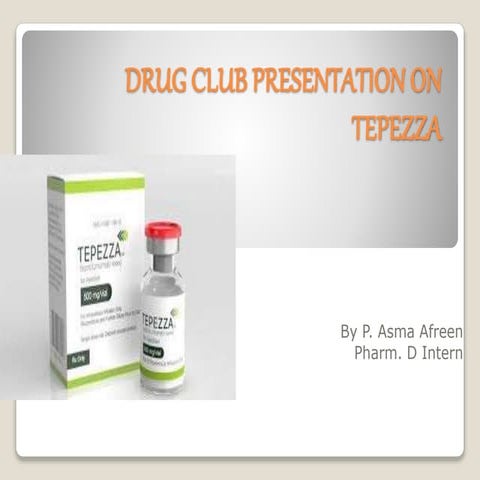Drug club presentation on tepezza | PPTX