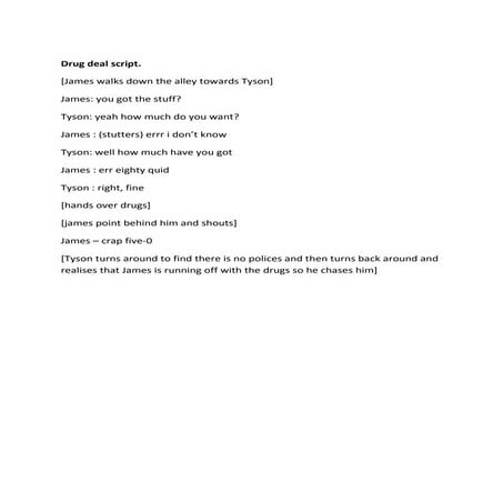 Drug deal script | DOCX
