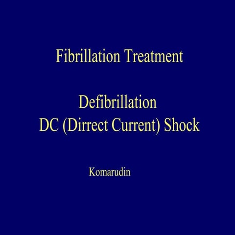 Defibrillation || DC (Dirrect Current) Shock | PPT