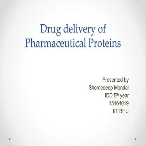 formulation and evaluation of delivery system of protein and peptide.pptx