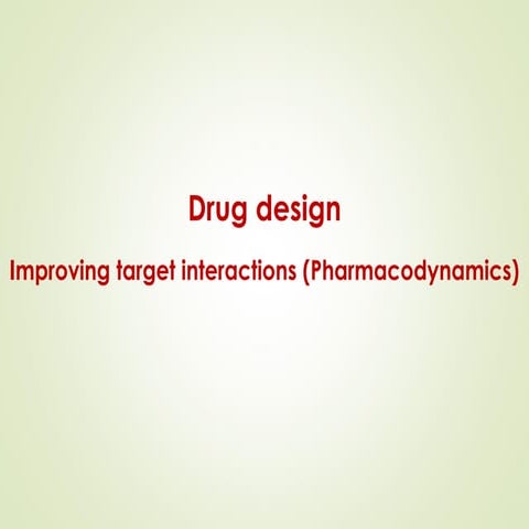 Drug design i | PDF