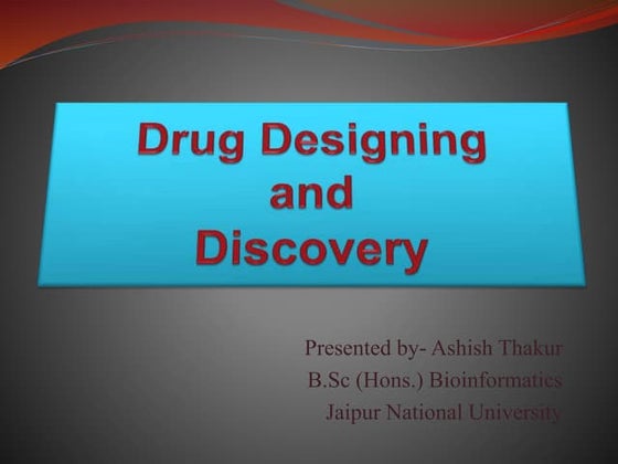 Drug designing | PPT