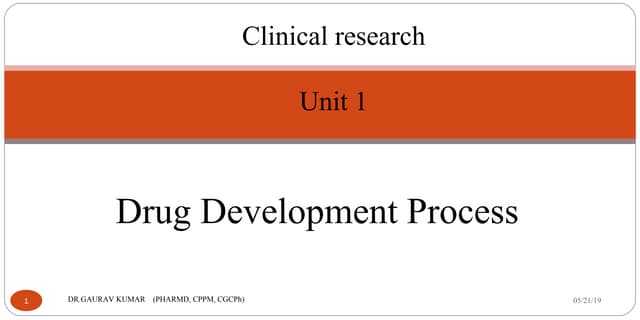 Drug development process | PDF