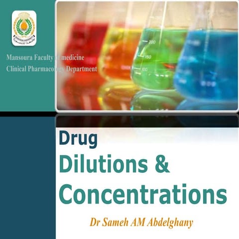 Drug Dilution and Concentration Calculator | PPT