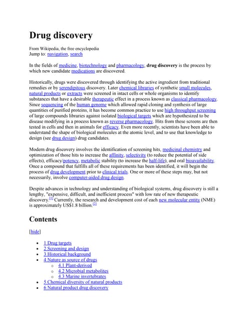 Target identification in drug discovery | PDF | Genetics | Science