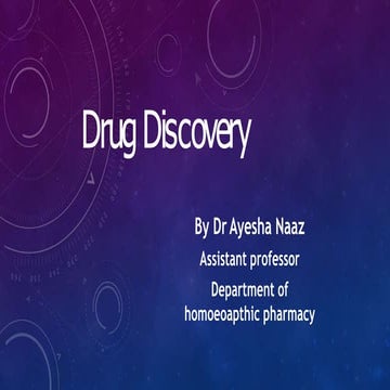 Drug Discovery and different steps involved in discovery of drug | PPTX