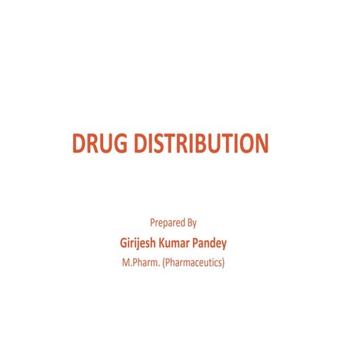 Drug Distribution | PDF