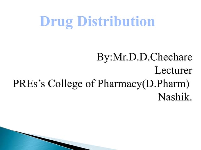 Drug distribution system in hospital | PPTX