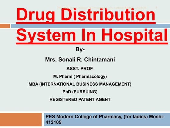 Outpatients and inpatients pharmacy | PPT