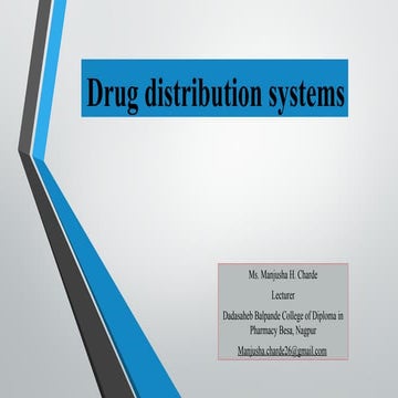 Hospital and clinical pharmacy Drug distribution systems chapter -4 | PPTX
