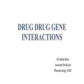 Drug Drug Gene Interactions Ppt