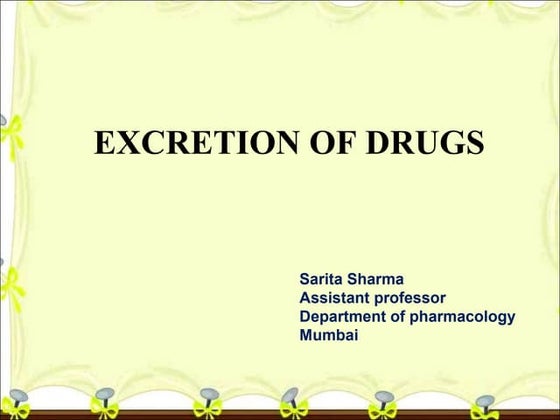 Drug Elimination | PPT
