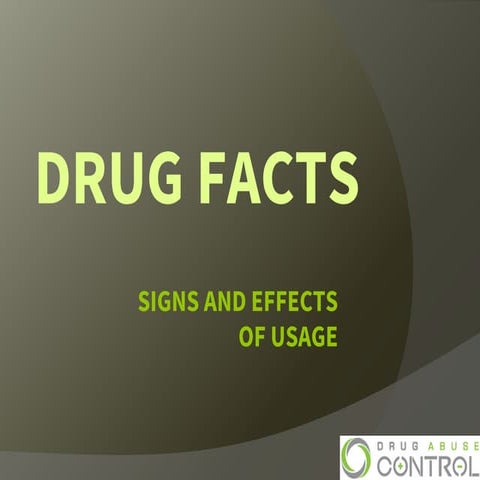 DRUG FACTS | PPT