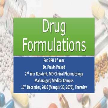 Drug formulations for BPH | PPT