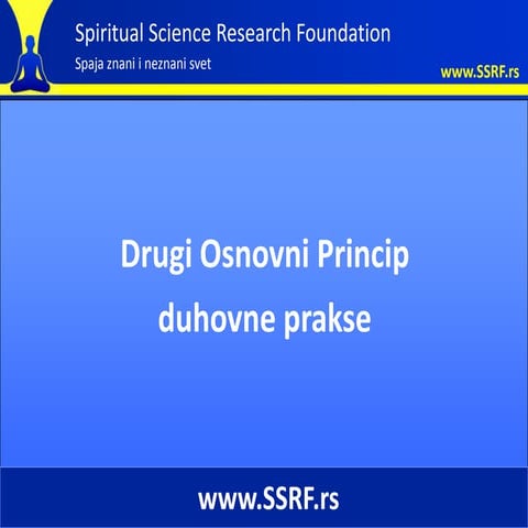 Drugi osnovni princip duhovne prakse | PPT