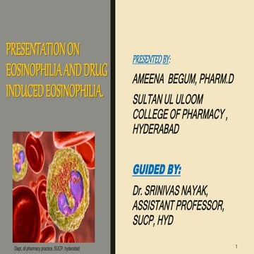 Drug induced eosinophilia | PPTX