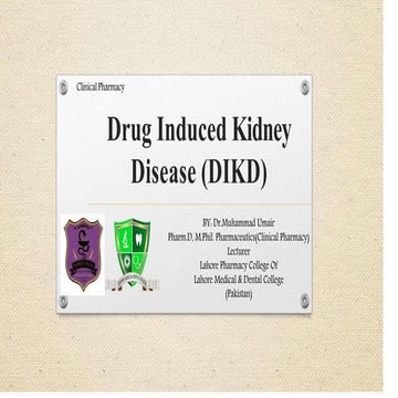 Drug induced kidney disease | PPTX