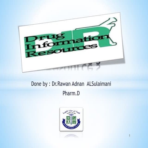 Drug information resources | PPT