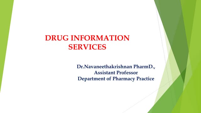 Drug information resources | PPT