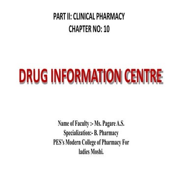 Drug information services | PDF
