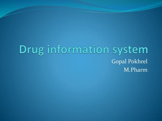 Drug information and poison information | DOCX