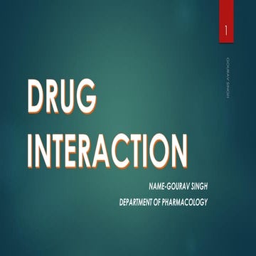 Drug interactions | PPTX