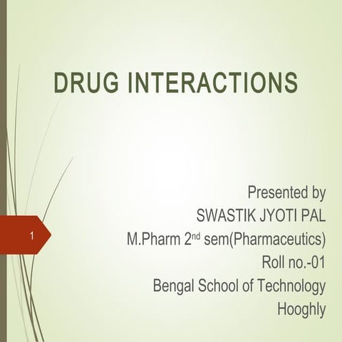Drug interactions | PPT