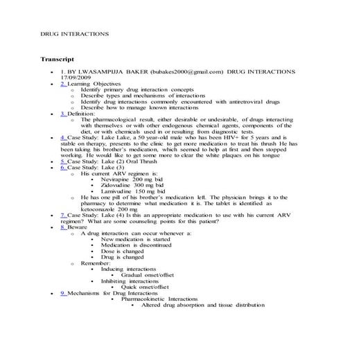Drug interactions 2 | DOCX