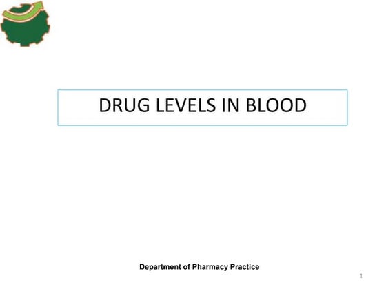 Expt. 13 Calculation of pharmacokinetic parameters from a given data | PPT
