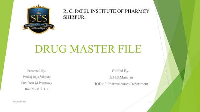 DMF Drug Master File | PPTX