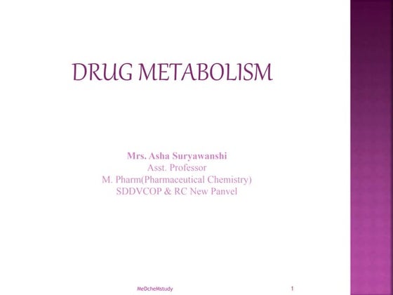 Drug metabolism Phase II reaction | PPT
