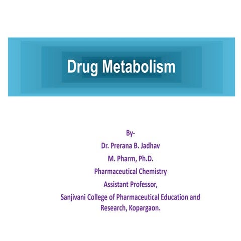 Introduction to Drug Metabolism reactions | PDF
