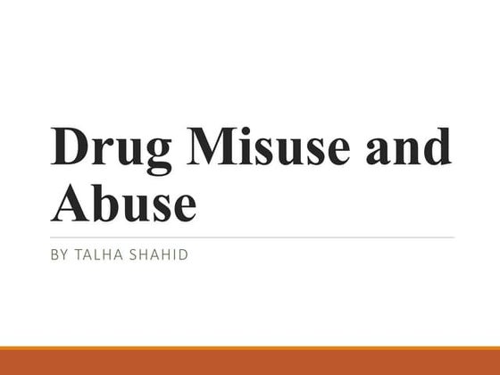 Drug Awareness | PPT