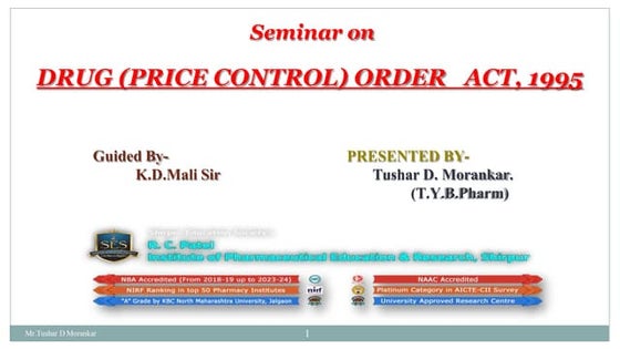 Drug Price Control Order -2013 | PPTX | Pharmaceutical Industry ...