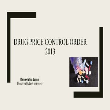 Drug Price Control Order -2013 | PPTX