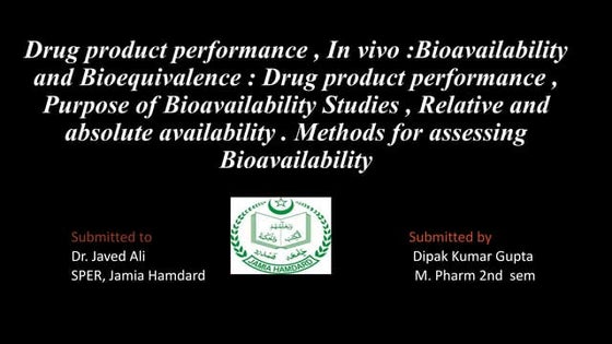 Biopharmaceutical factors affecting drug bioavaialbility | PPT