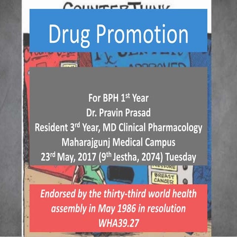 Drug promotion 2017 | PPTX