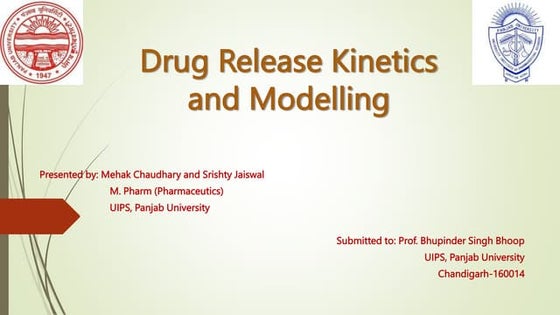 mathematical models for drug release studies | PDF | Pharmaceutical ...