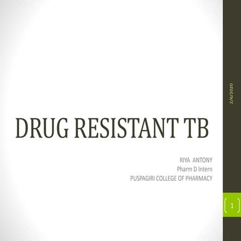 Drug resistant TB | PPTX